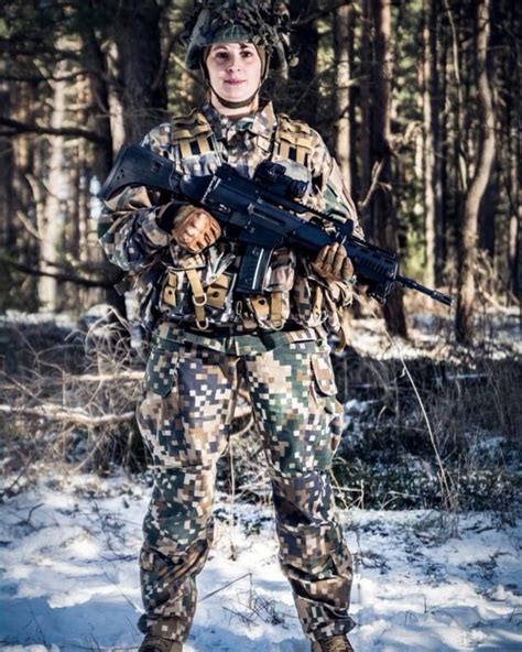Latvian Army Marine Uniforms Female Soldier Millitary Arms And