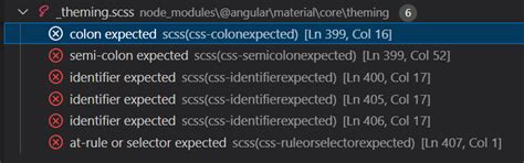 Angular Material Core Theming Theming Scss V15 0 3 Problems Issue
