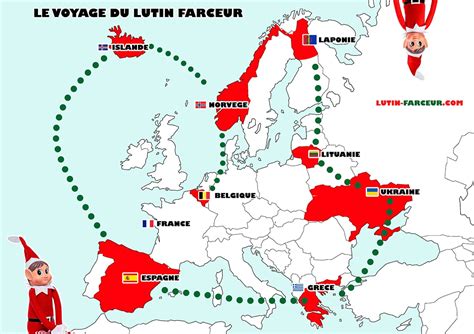 Carte de voyage lutin farceur Cartes du monde et Europe à imprimer