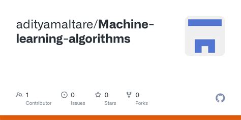GitHub Adityamaltare Machine Learning Algorithms