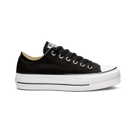 Converse Canvas Chuck Taylor All Star Platform Low Top In Black Lyst