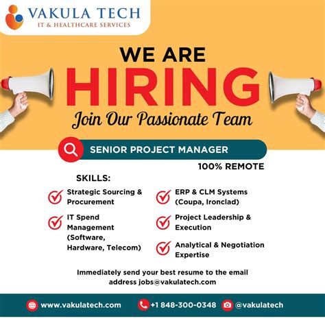 Hiring Seniorprojectmanager Remotework Contractjob