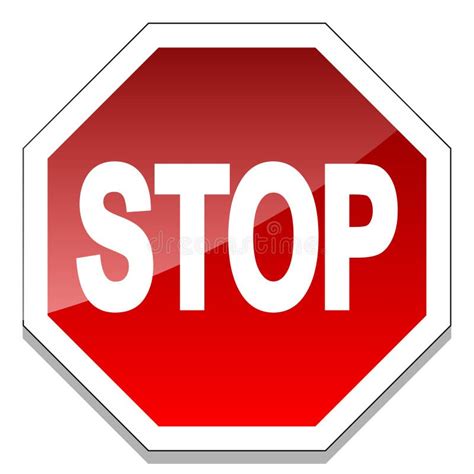 Stop Sign Stock Vector Illustration Of Caution Safety
