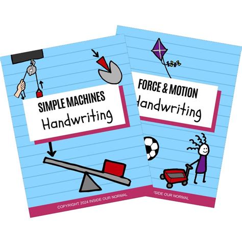 Simple Machines And Force Handwriting Bundle ~ Inside Our Normal