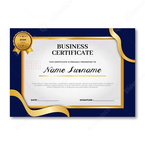Certificate Identity Id Frame Professional Modern Word Template And