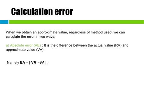 Numerical Approximation And Solution Of Equations