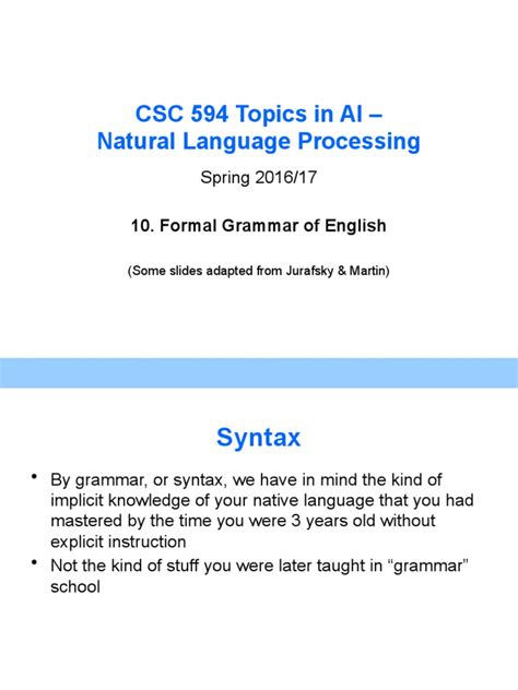 6 Cfg Syntax Pdf Parsing Phrase