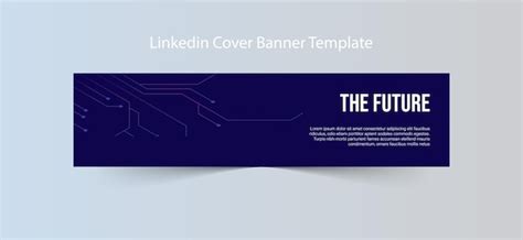 Premium Vector Modern Abstract Technology Linkedin Banner Template