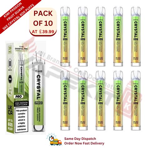 Kiwi Passion Fruit Guava Ske Crystal 600 Puffs Prefilled Vape Device 1