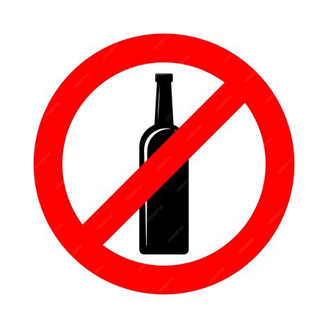Premium Vector No Alcohol Sign Vector Illustration