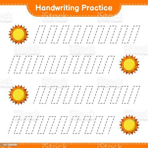 필기 연습 태양의 추적 라인 교육 어린이 게임 인쇄 워크시트 벡터 일러스트 레이 션 0명에 대한 스톡 벡터 아트 및 기타 이미지 0명 개념 개발 Istock