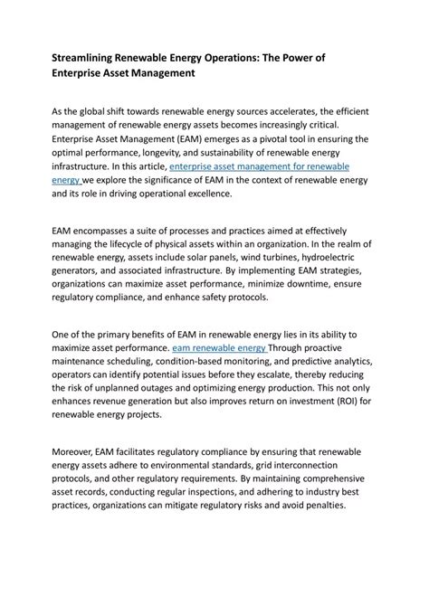 Ppt Streamlining Renewable Energy Operations Powerpoint Presentation