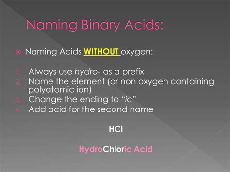 Ppt Naming Acids Powerpoint Presentation Free Download Id 1951715