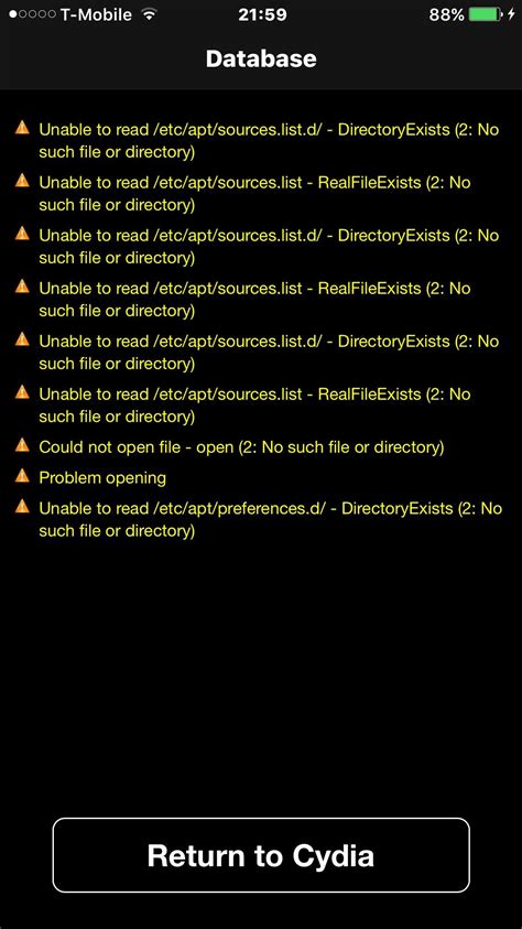 Help How Do I Fix These Cydia Errors Rjailbreak