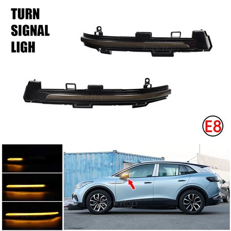 2pcs Car Dynamic Turn Signal Lamp Rearview Mirror Indicator Light For