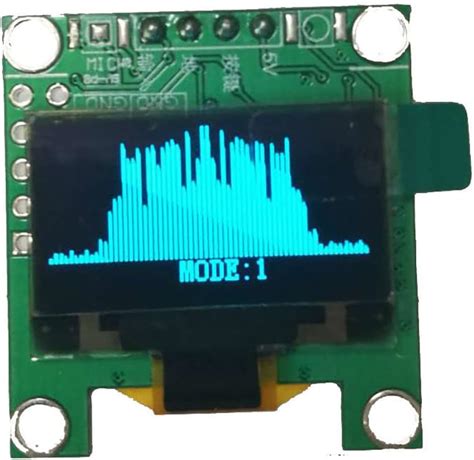 0 96 Oled Music Spectrum Display Analyzer Audio Level Indicator Rhythm Vu Meter 8 Modes Led For