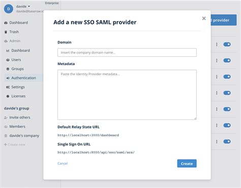 Enable Single Sign On Sso Baserow