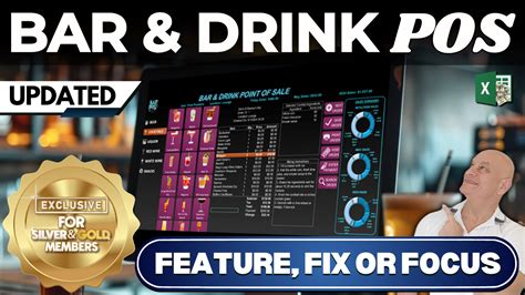 How To Create A Bar And Drink Point Of Sale Software In Excel Excel For Freelancers