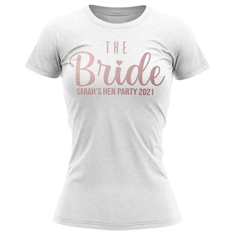 Personalised Hen Party T Shirts Team Bride T Shirt Hen Party Etsy