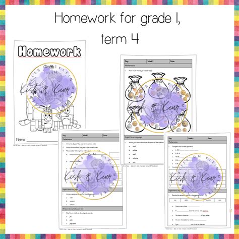 Homework Booklet Grade 1 Term 4 2024 • Teacha
