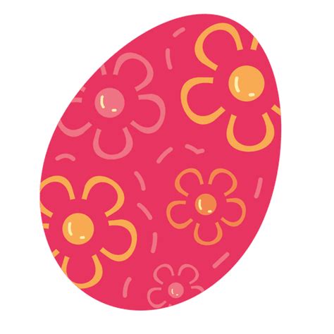 Diseño Png Y Svg De Huevo De Pascua Floral Granate Para Camisetas