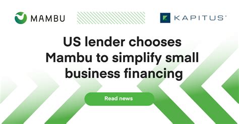 Kapitus Selects Mambu To Deliver Modern Lending Solutions For Smbs