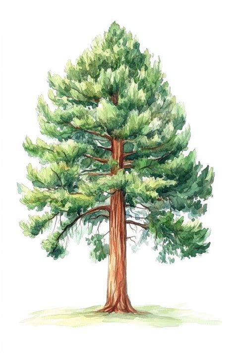 Majestic Sequoia Sempervirens Standing Tall Under Clear Blue Sky Stock
