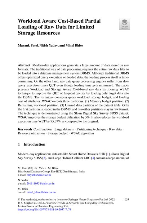 pdf workload aware cost based partial loading of raw data for limited