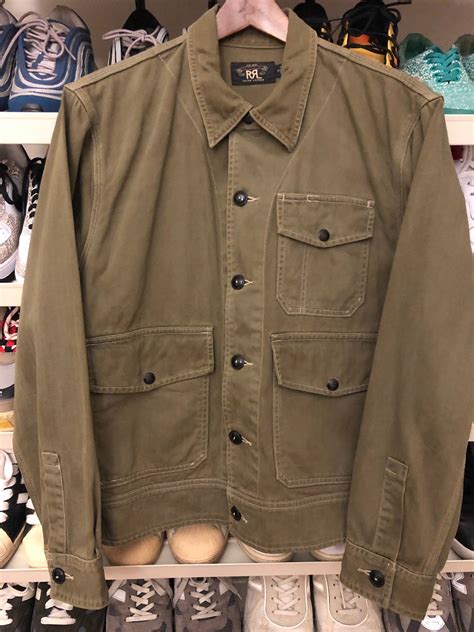Rrl Ralph Lauren Rrl Herringbone Engineer Jacket Olive Grailed