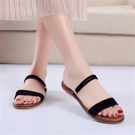 Weweya Crystal Sandals Women Summer Suede Leather Sandals Shoes Female