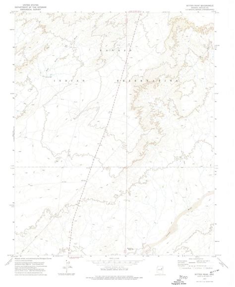1972 Mitten Peak Az Arizona Usgs Topographic Map