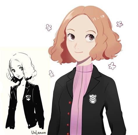 Draw Haru But She Wear Shujin Jacket Like Concept Art Imo She Look