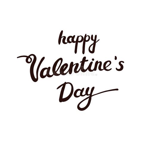 Happy Valentines Day Lettering Stock Vector Illustration Of Word