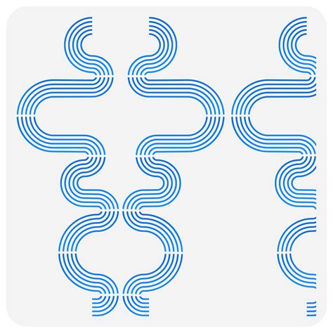 Fingerinspire Waves Stencil 11 8x11 8 Inch Sound Wave Stencils Modern