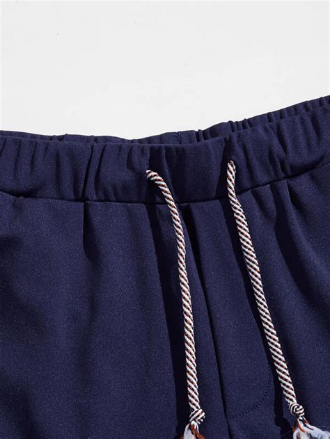 Men Drawstring Waist Solid Shorts Shein Usa