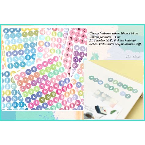 Jual Stiker Aesthetic Stiker Huruf Abjad Stiker Huruf Aesthetic Stiker