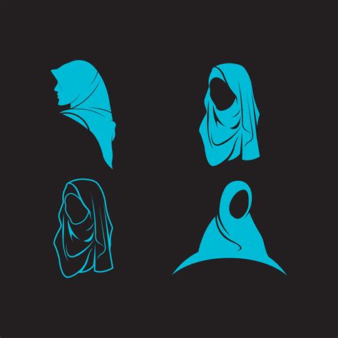Hijab Logo Vector 10959750 Vector Art At Vecteezy