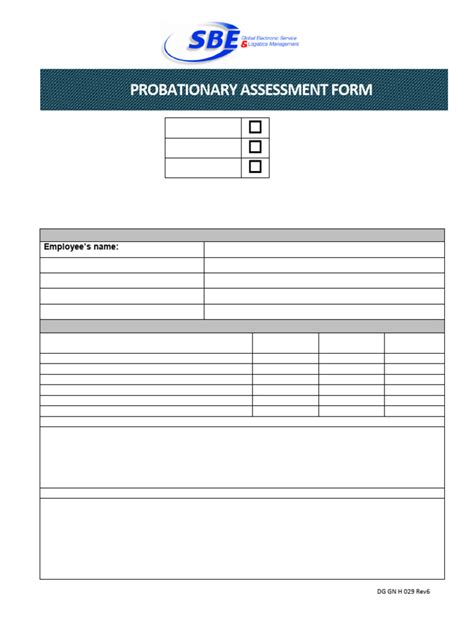 Dg Gn H 029 Probation Review Form Rev6 Pdf Employment Employee Relations