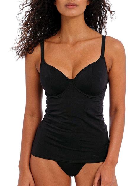 Haut de maillot de bain tankini uni à armatures Jewel cove Noir