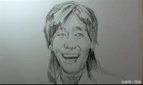 炭笔画素描，带给你不一样的金馆长 哔哩哔哩