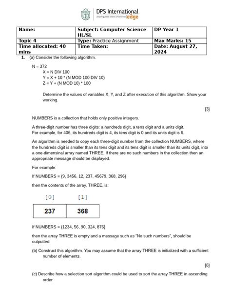 Dp1 Topic4practiceassignment Pdf Algorithms Software Engineering