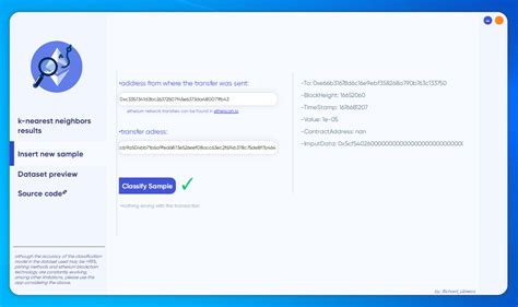 Github Caozrichetheriumblockchainphishing Detectionapp Knn K