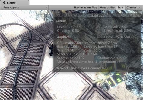 Unity Manual Game View