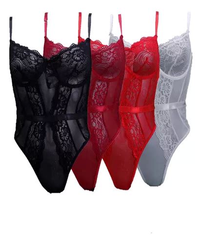 Lenceria Sexy Tipo Body Encaje Conjunto Coordinado Colores Mercadolibre