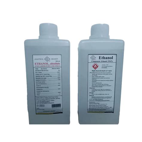 Industrial Grade Ethanol 99 Purity 46 07 G Mol Molecular Weight 0 78945 G Cm3 Density High