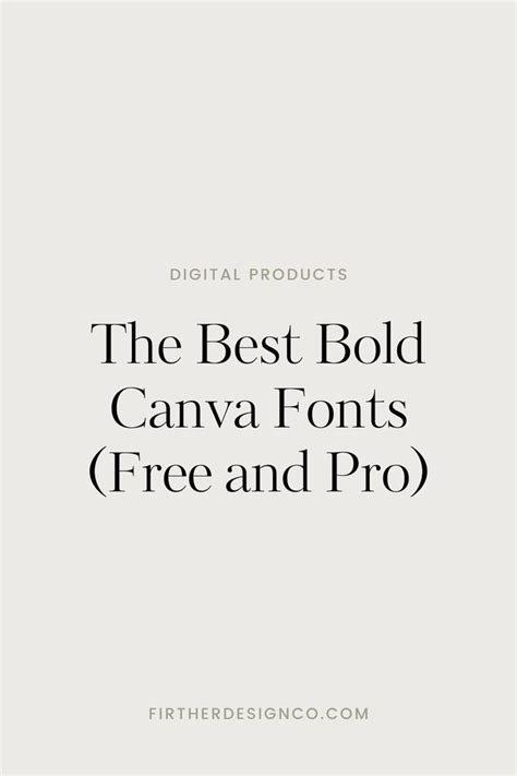 Canva Fonts Bold Edition Free And Pro Fonts — Firther Design Co