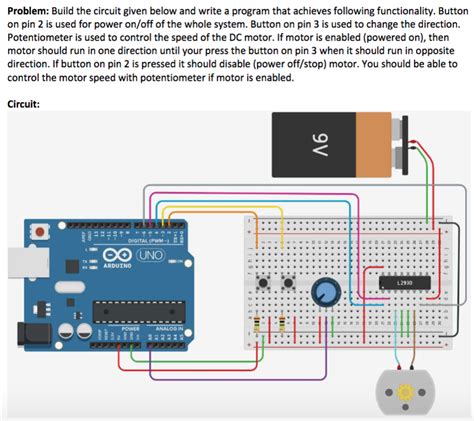 solved problem build the circuit given below and write a