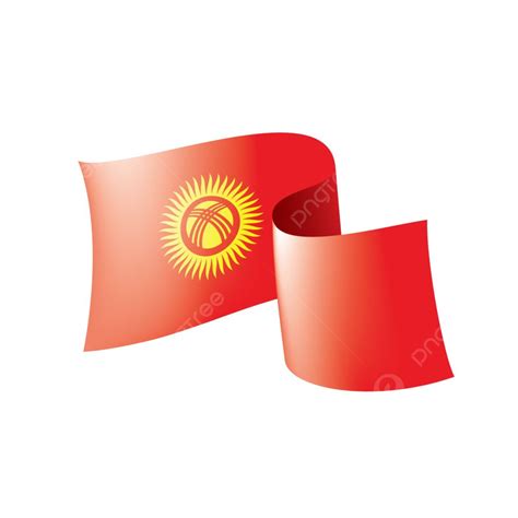 Nations Flags Clipart Vector Kirghizia National Flag Country