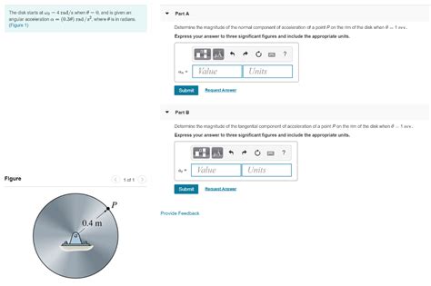 Solved The Disk Starts At ω0 4 Rads When θ0 And Is Given