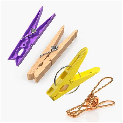 빨래 집게 컬렉션 3 3d 모델 34 3ds Obj Max C4d Ma Free3d